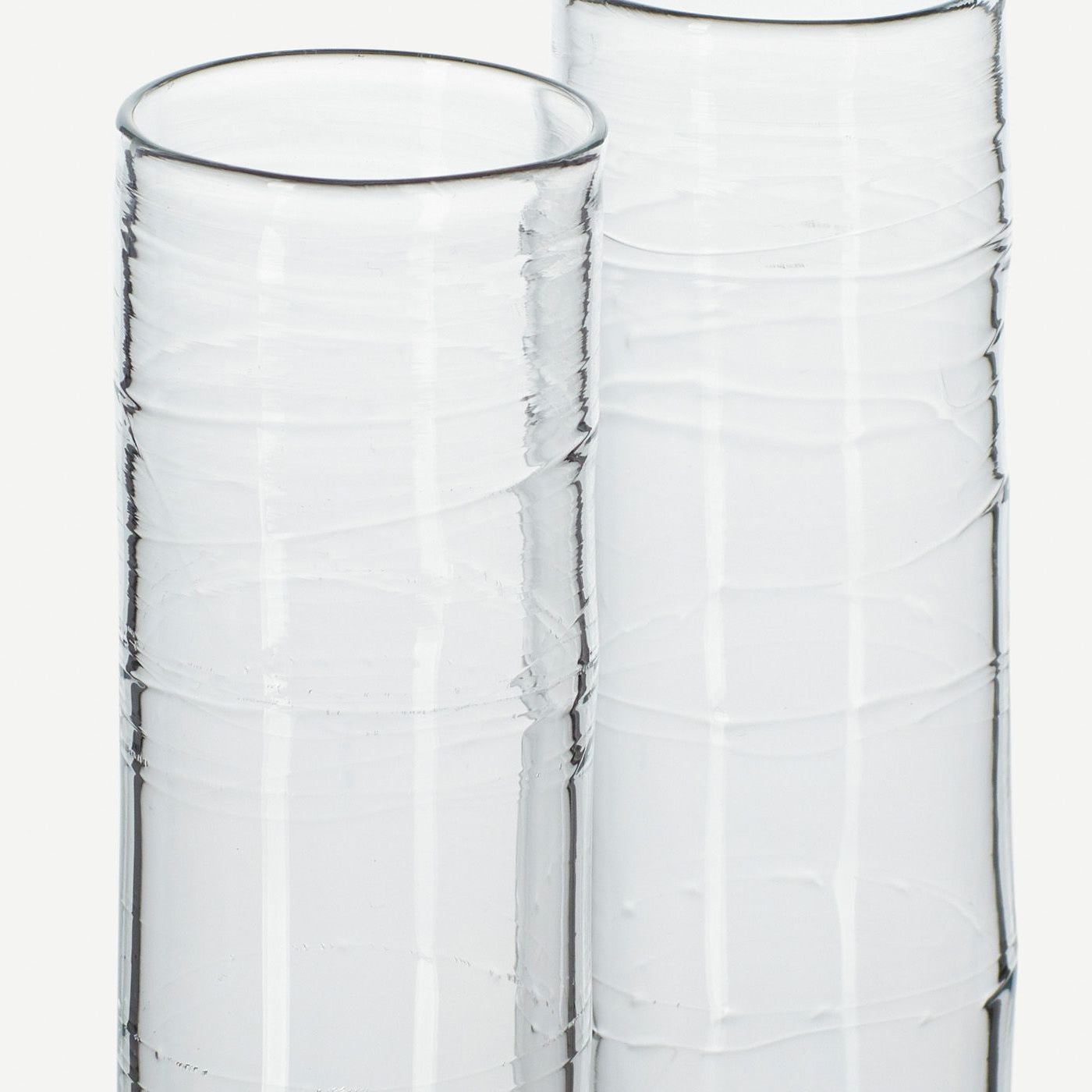 Contemporary Champagne Flutes Pair